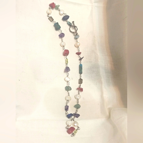 Silpada | Jewelry | Silpada Retired Station Multi Gem Necklace Sterling ...